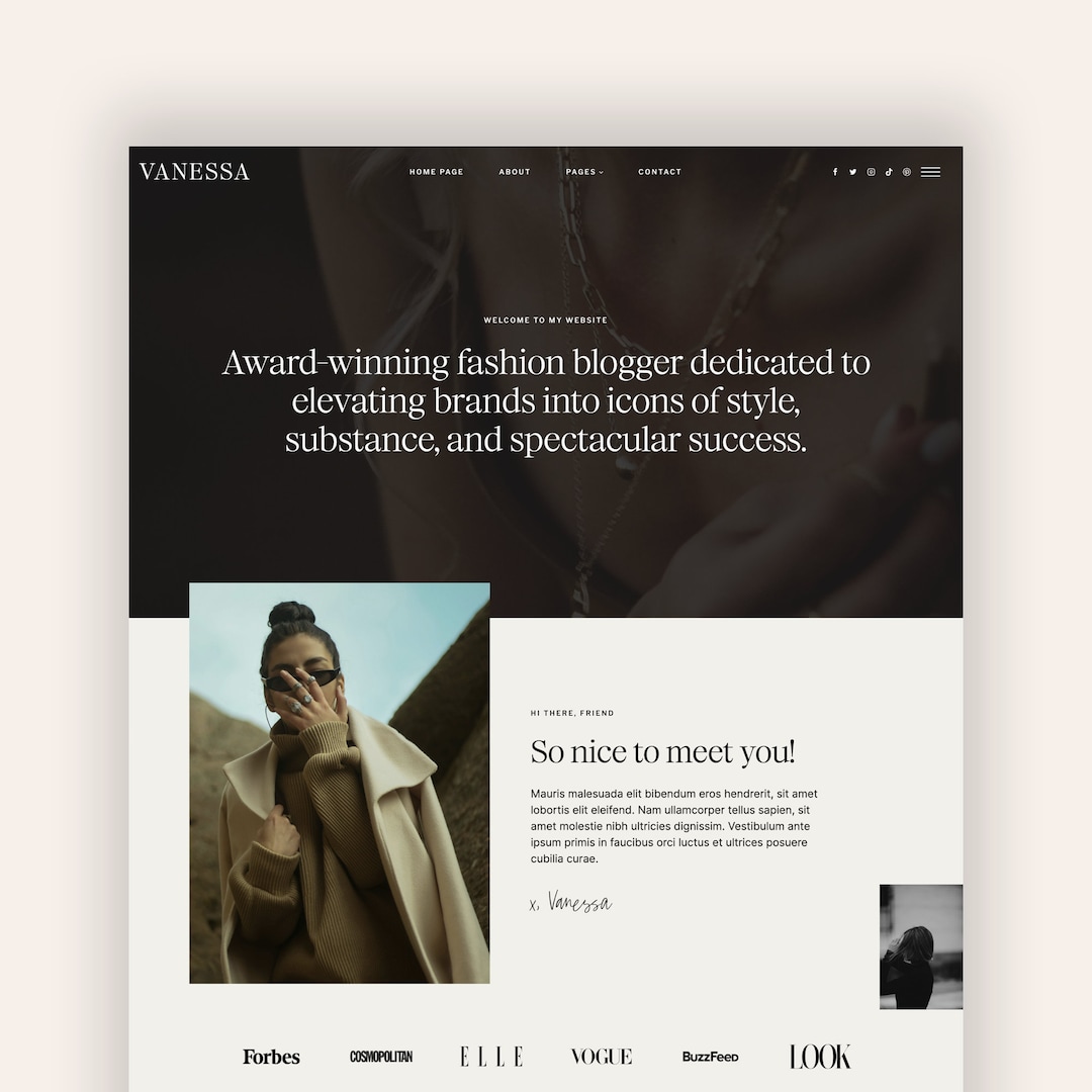 Feminine Wordpress Theme Modern Bold for Beauty Fashion Lifestyle ...