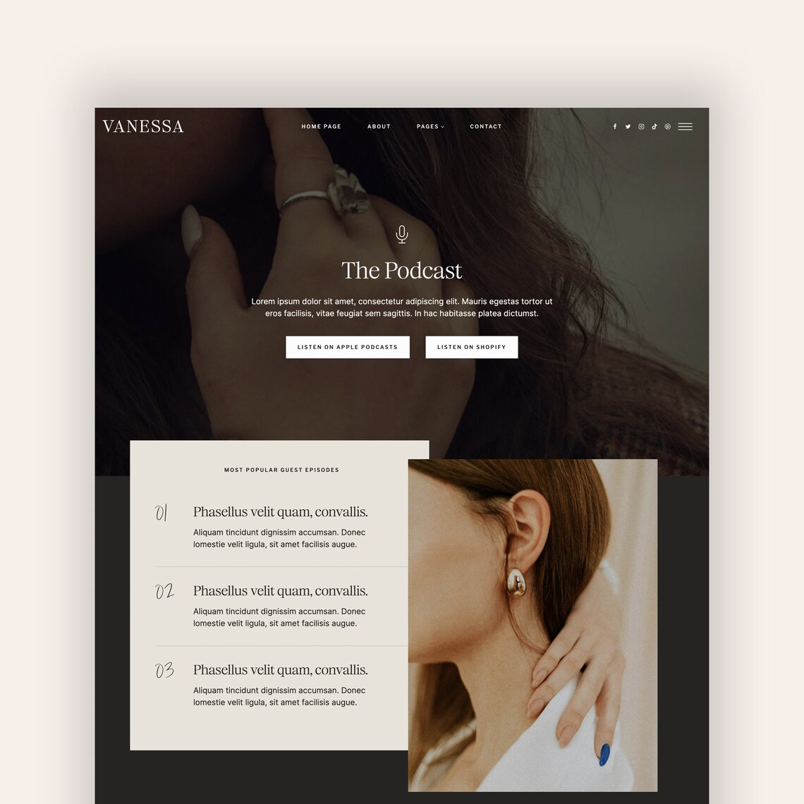 Feminine Wordpress Theme Modern Bold for Beauty Fashion Lifestyle ...