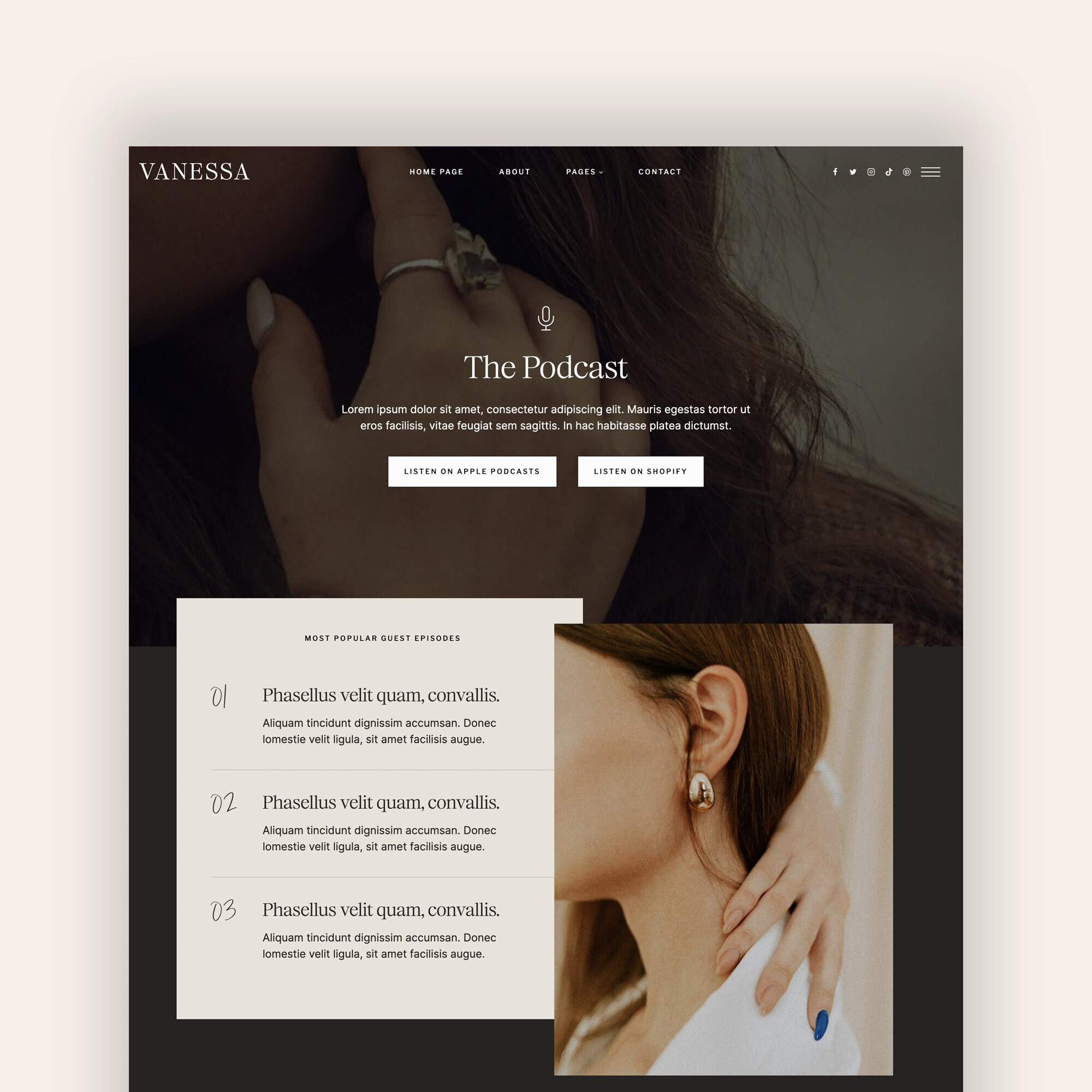 Feminine Wordpress Theme Modern Bold for Beauty Fashion Lifestyle ...