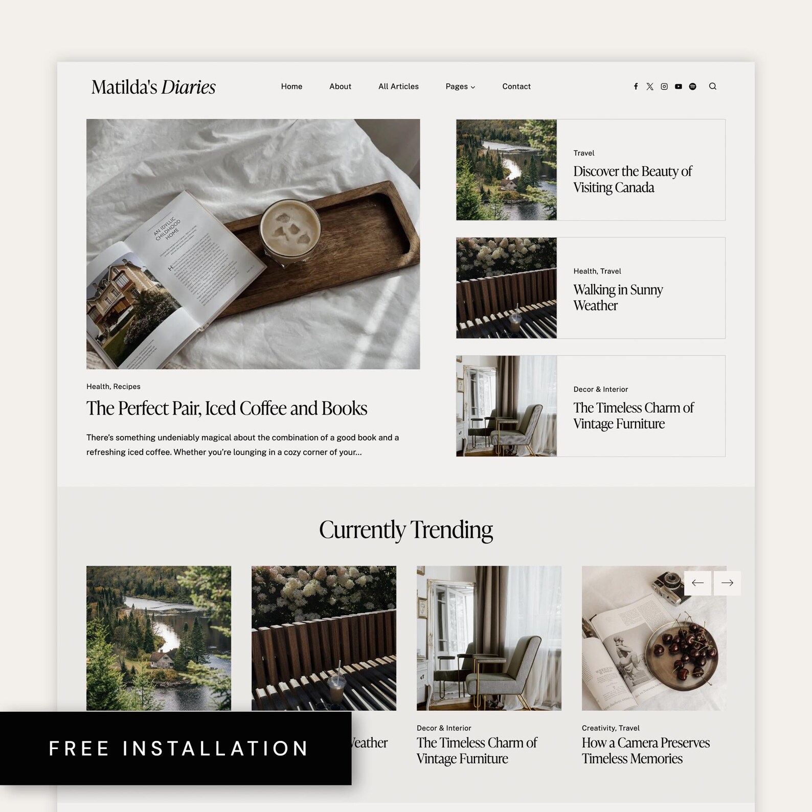 Editorial Magazine Style Wordpress Theme for Lifestyle Bloggers and ...