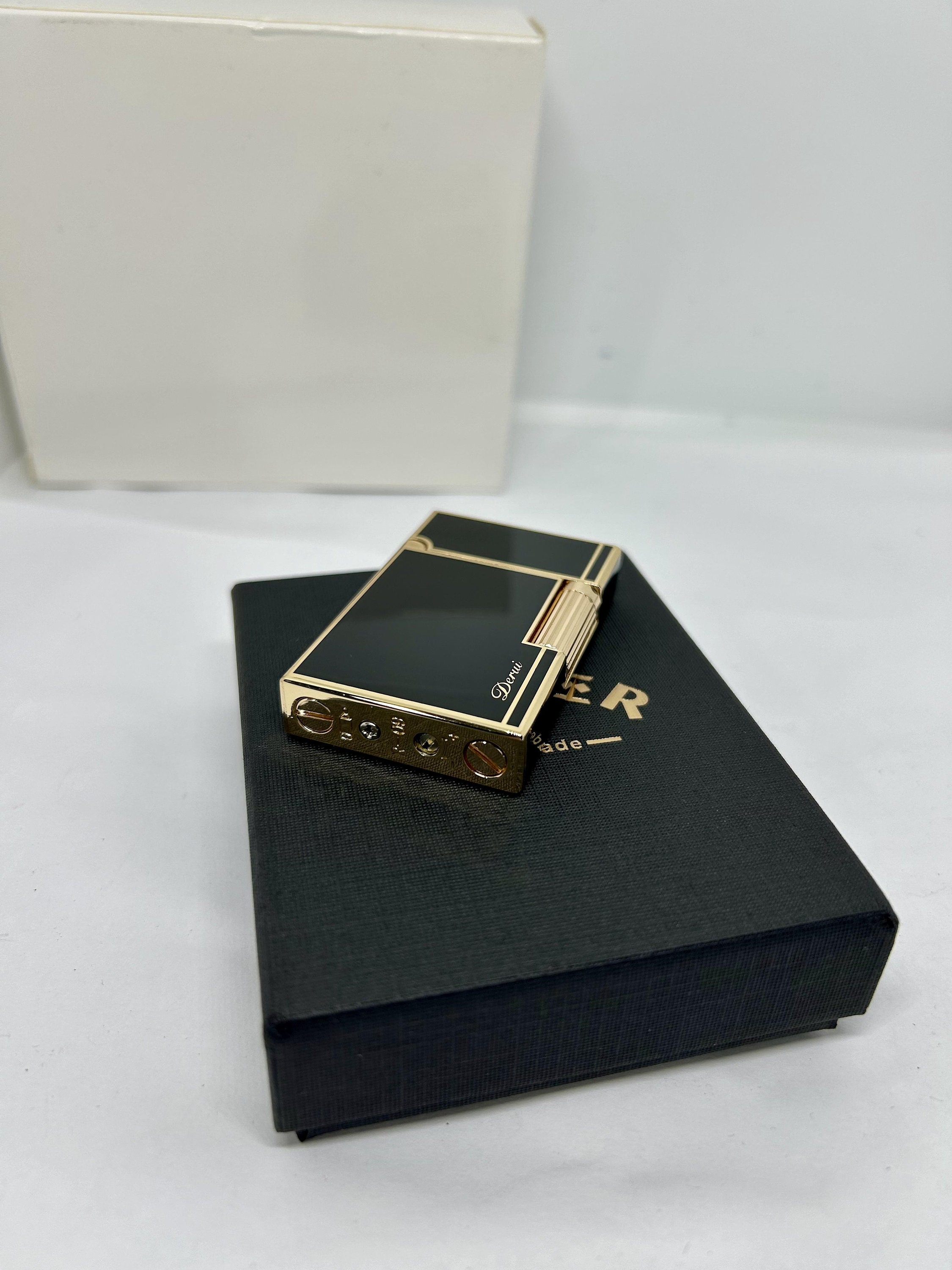 Amazing Gold Black Plated Collectable Vintage Gas Lighter Old School in ...