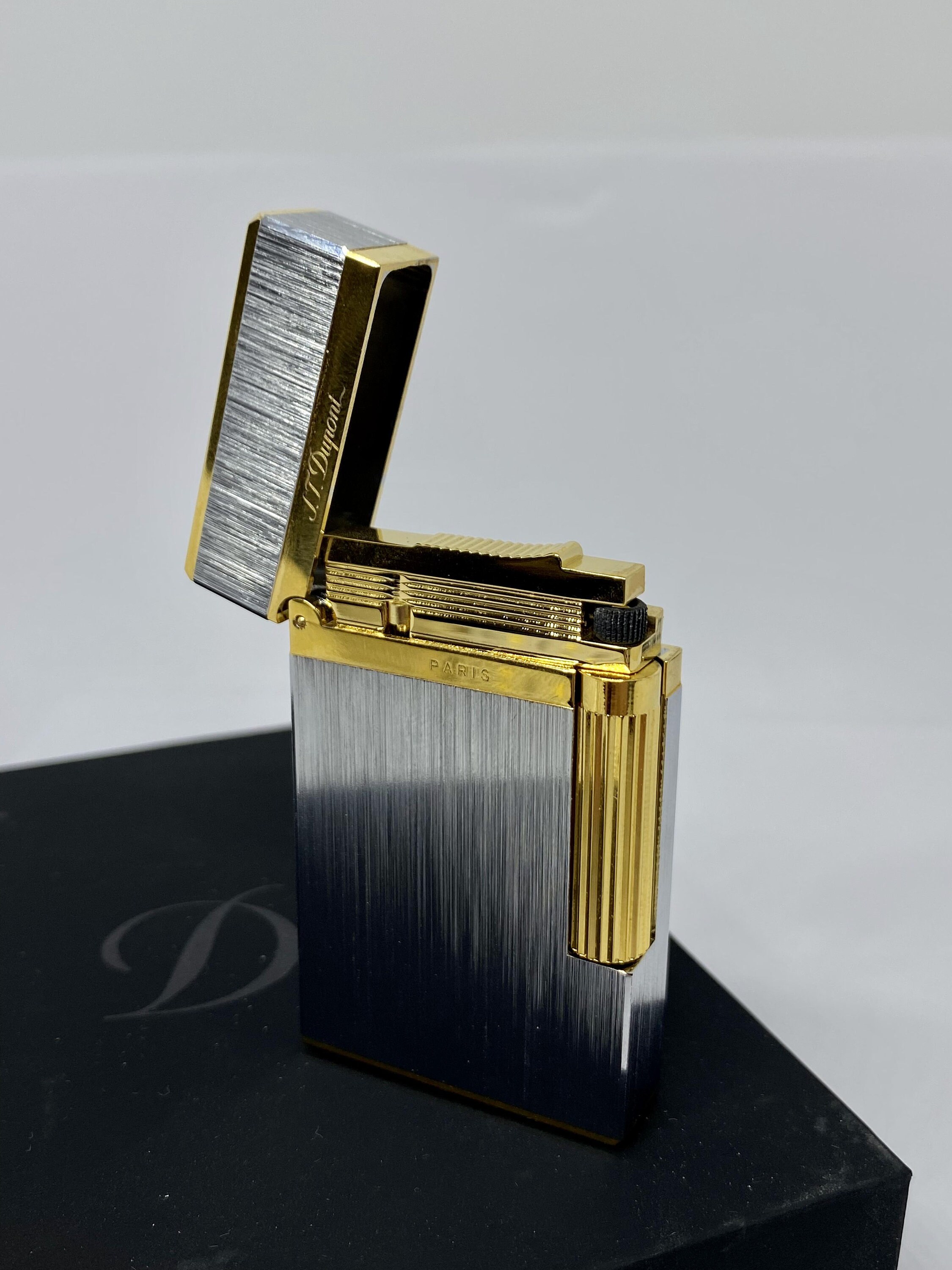 Amazing Silverand Gold Collectable St. Dupont Paris Vintage Gas Lighter ...