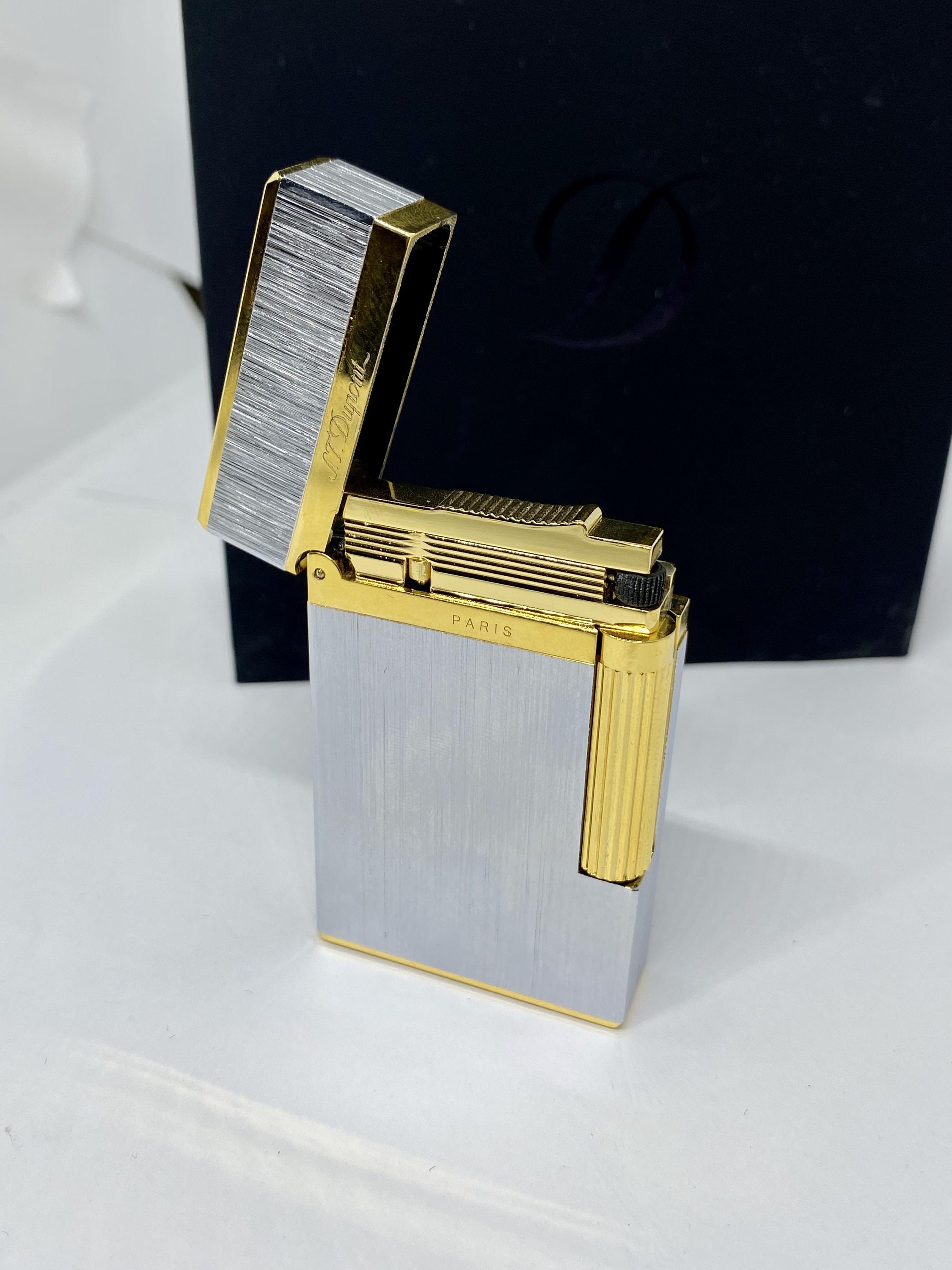 Amazing Silverand Gold Collectable St. Dupont Paris Vintage Gas Lighter ...