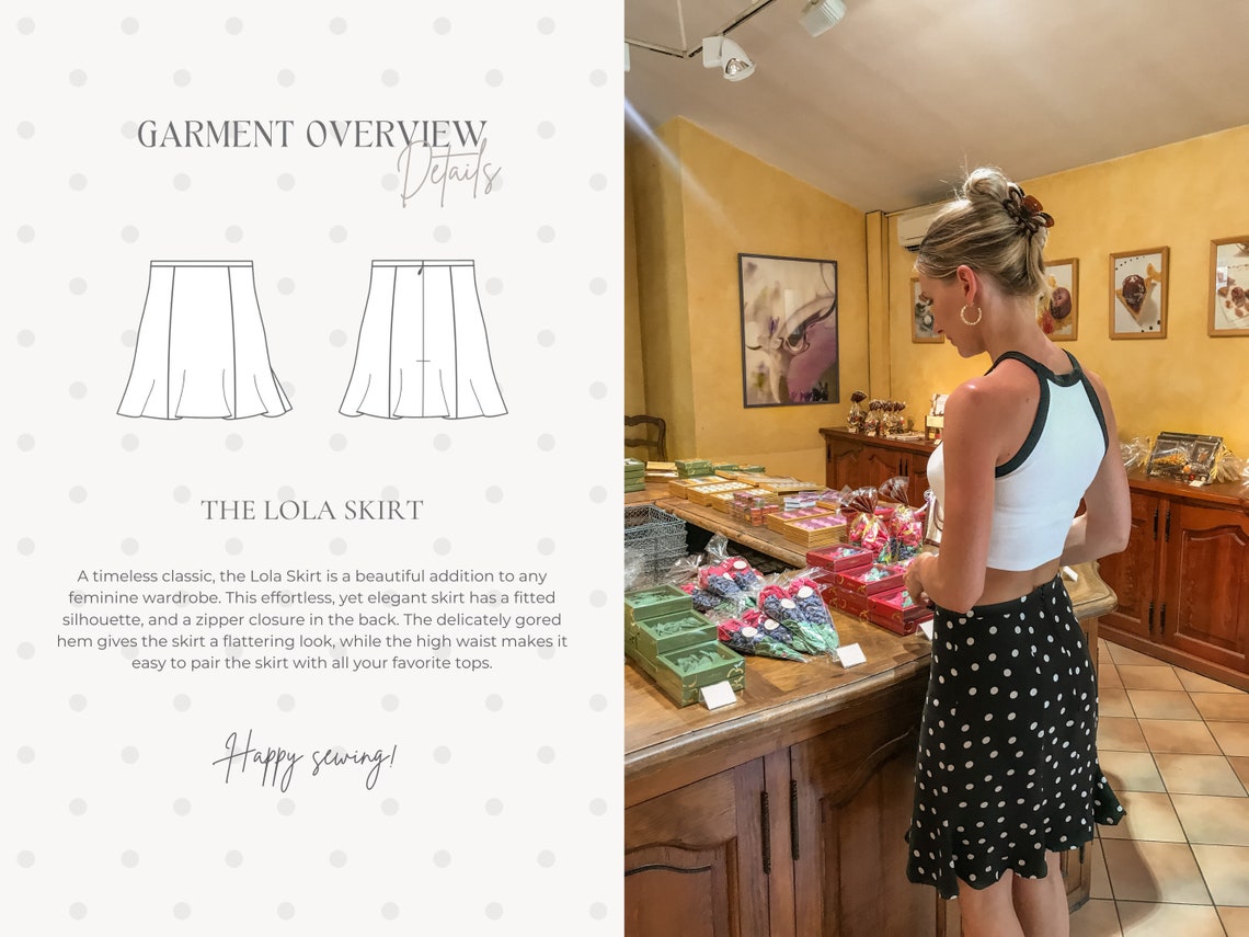 Flounce Skirt PDF Sewing Pattern | Digital Printable Sewing Pattern ...