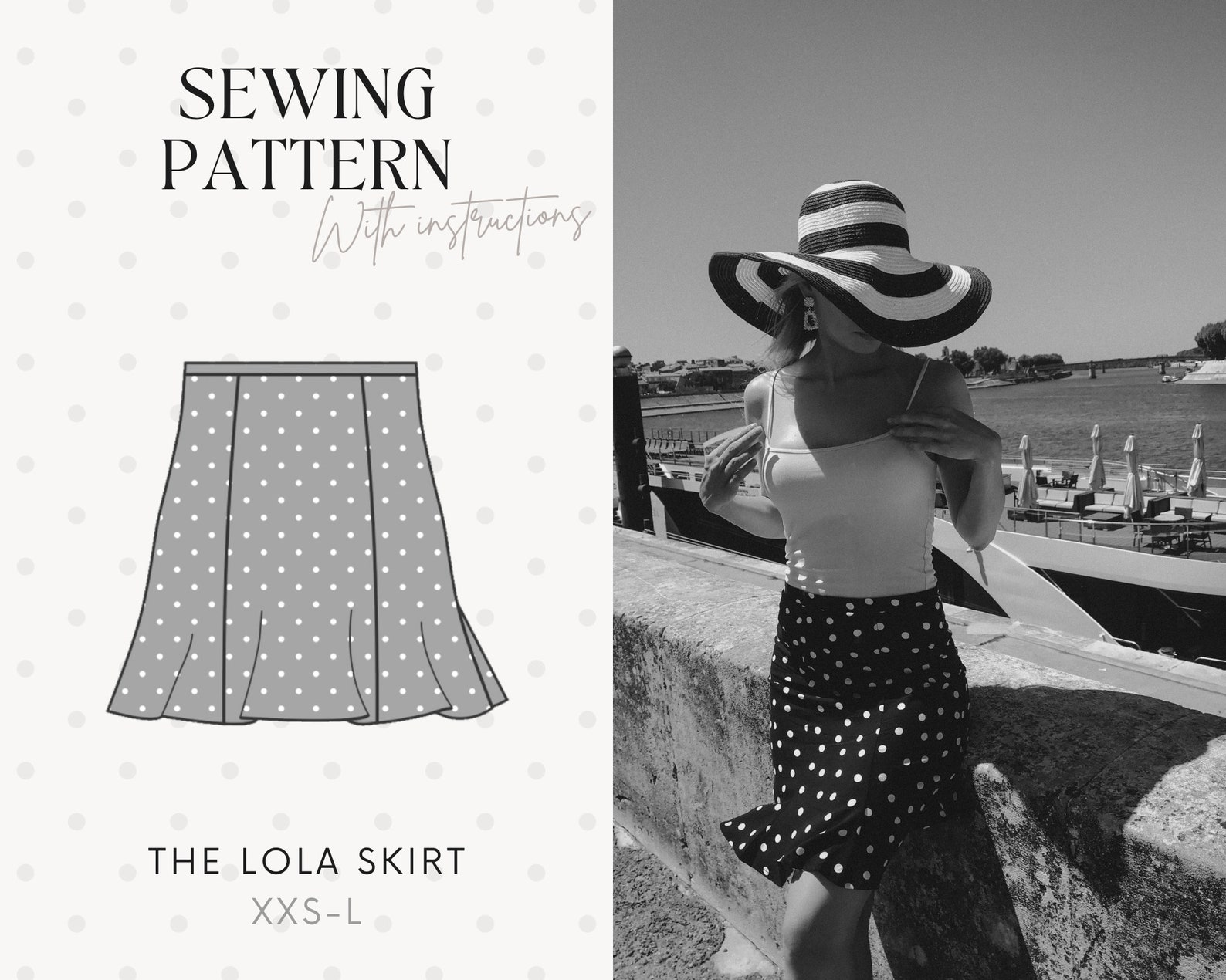 Flounce Skirt PDF Sewing Pattern | Digital Printable Sewing Pattern ...