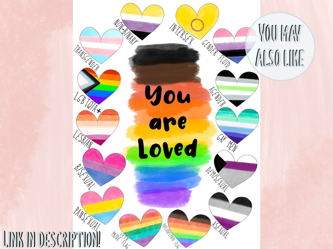 LGBTQIA Pride Flag Poster LGBTQ Flags LGBTQ Print Lgbtq Printable Pride ...