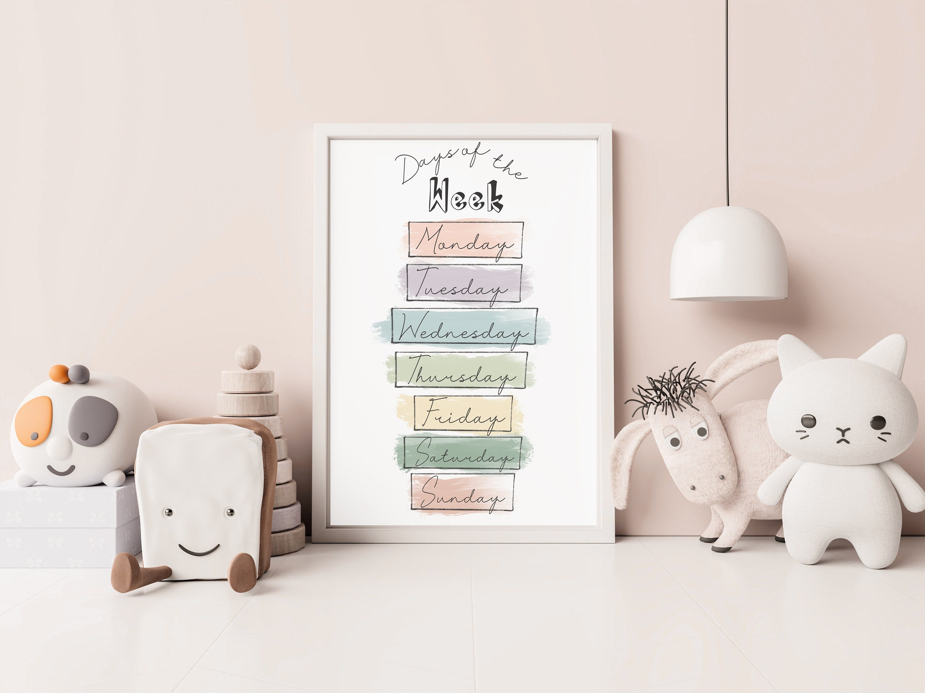 Days of the Week Print DIGITAL DOWNLOAD Kids Educational Print ...