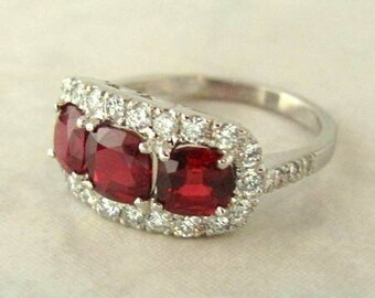 4 Ct Ruby Ring - Etsy