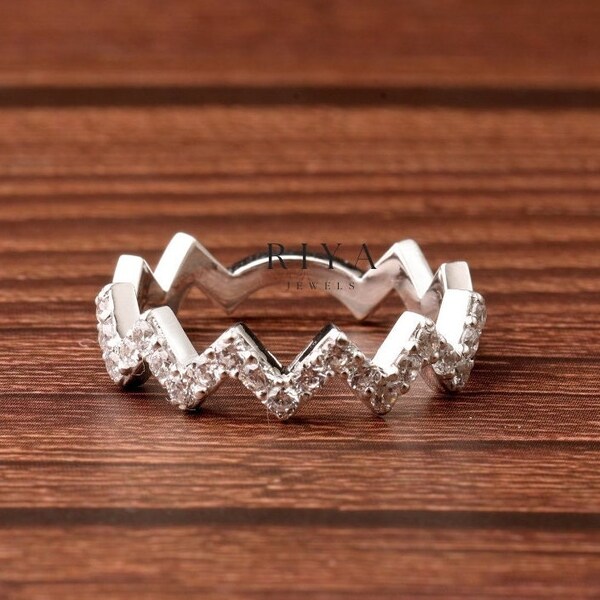 Zig Zag Ring - Etsy