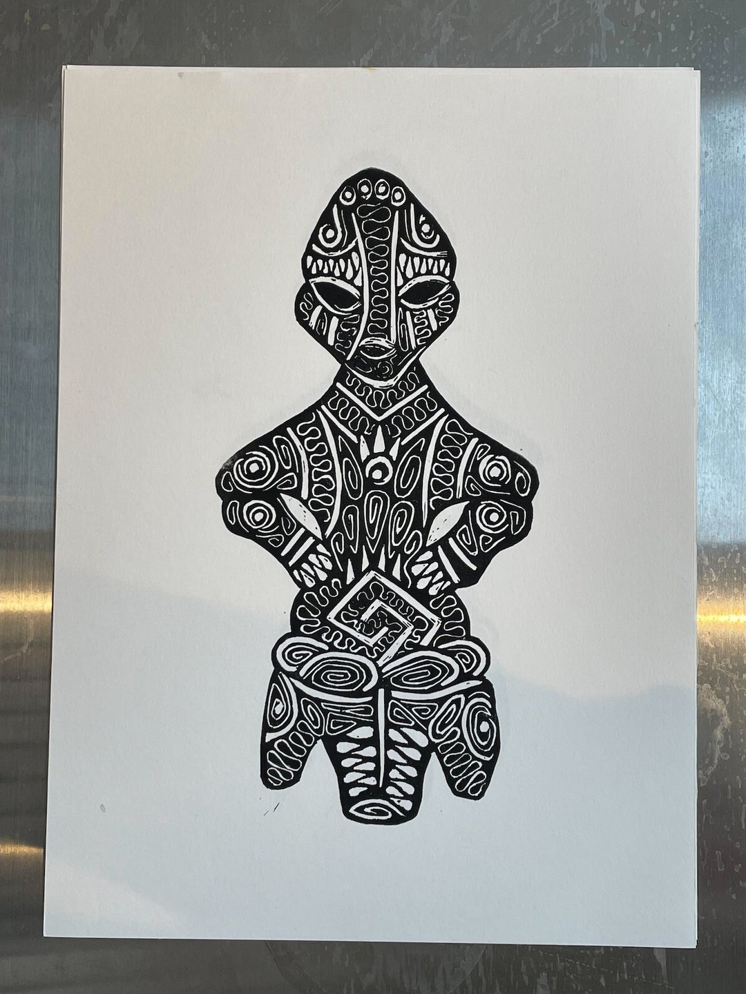 Goddess on the Throne (hyjnesha Në Fron), Symbol of Pristina - Linocut ...