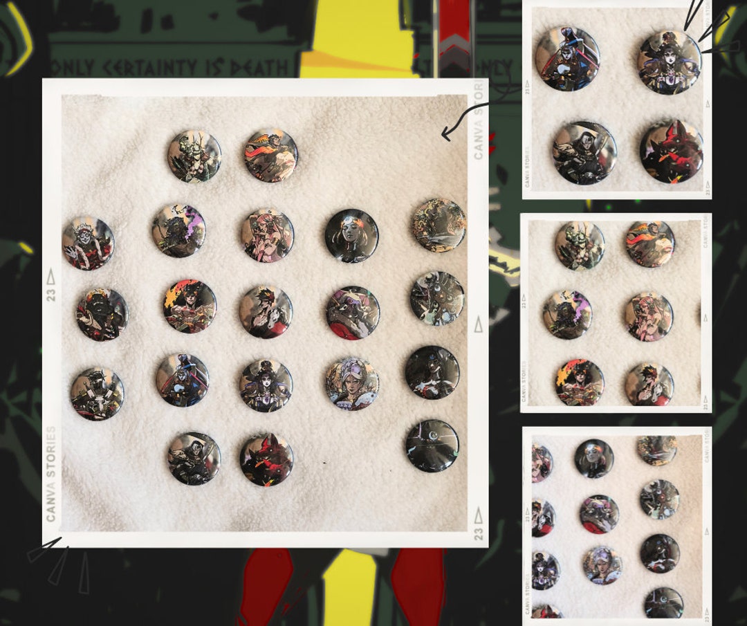 Mini Badge Pins 32mm Hades I and II Characters Zagreus Melinoe Gods - Etsy