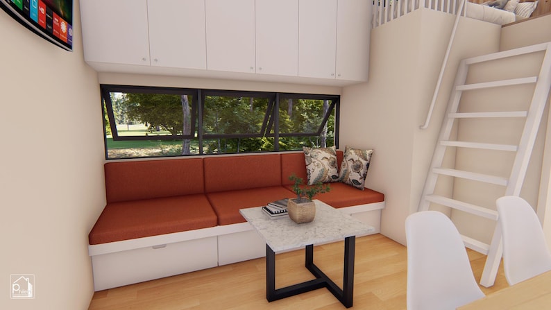 Tiny House Plan: 269 Sq Feet, 2 Beds Loft (instant Download) - Etsy