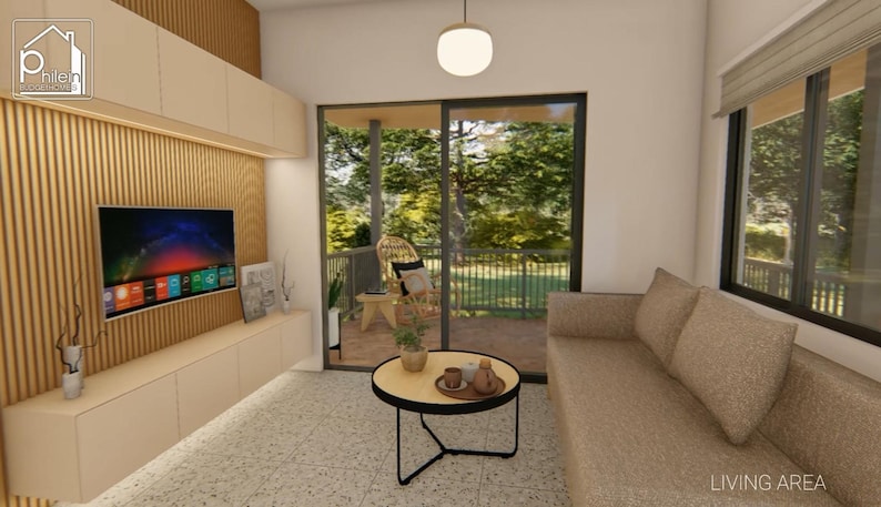 Plano de casa sencilla de 36 m2 con porche de 6,2 x 6,5 Descargar PDF ...