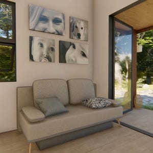 29 Sqm Tiny House Plan With 2-bed Loft - Elevations & Section - Instant ...