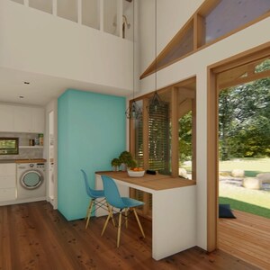 26 Sqm. Tiny House Plan with Loft Bedroom & Porch Basic - Etsy Australia