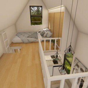 10' X 20' Cozy Cabin Plan - 312 Sq Ft Attic Sleeps 2 With Porch & Fire ...
