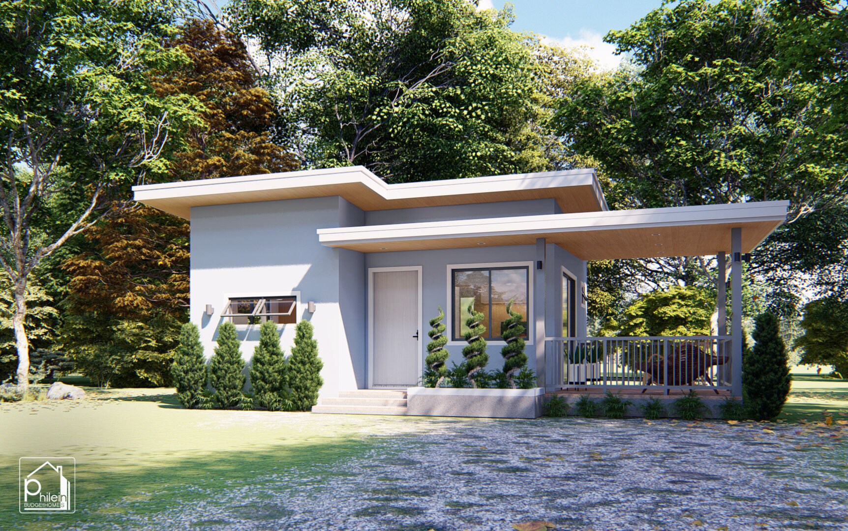 36 Sqm Simple House Plan - 1 Bedroom With Porch - Floor Plan ...
