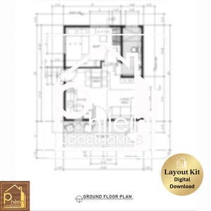 323 Sq Ft One Bedroom Small House Plan - Floor Plan - Elevation ...