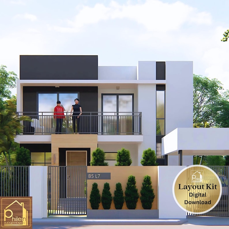 Elegant Modern House Design 84 Sqm With 2 Bedroom, Porch and 2 Balcony | Basic Floor Plan ...