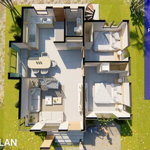 Functional 2-bedroom House Plan 64 Sqm With Roof Deck | Modern Home ...