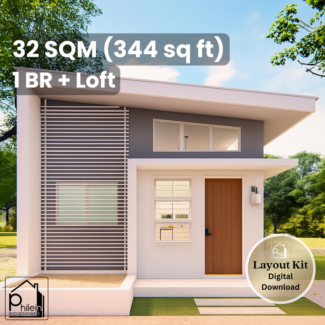 Tiny House Plan: 1 Bedroom + Loft, 32 Sq Meters (digital Download) - Etsy