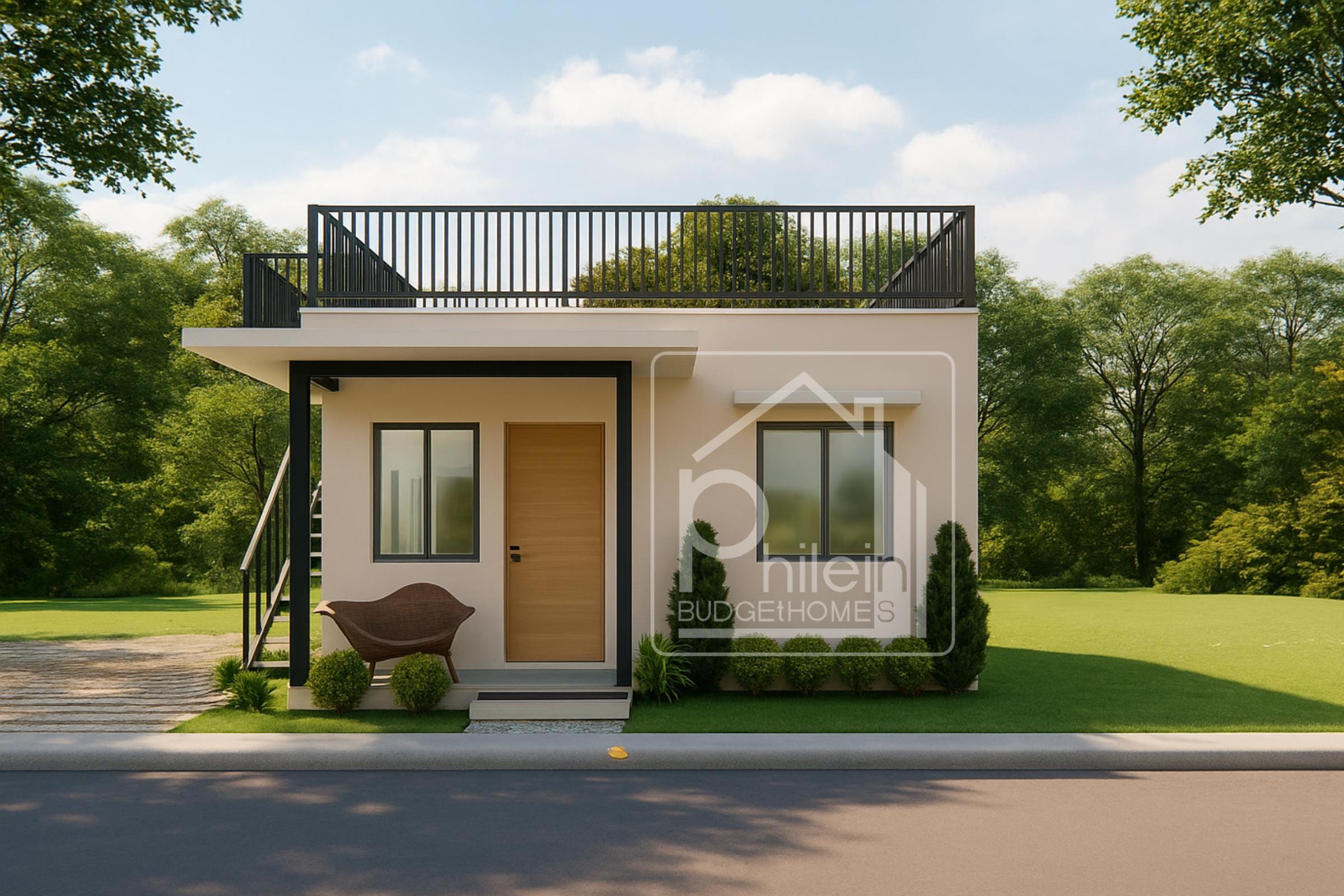 Small House Plan: 30 Square Meters, 1 Bedroom With Roof Deck - Digital ...