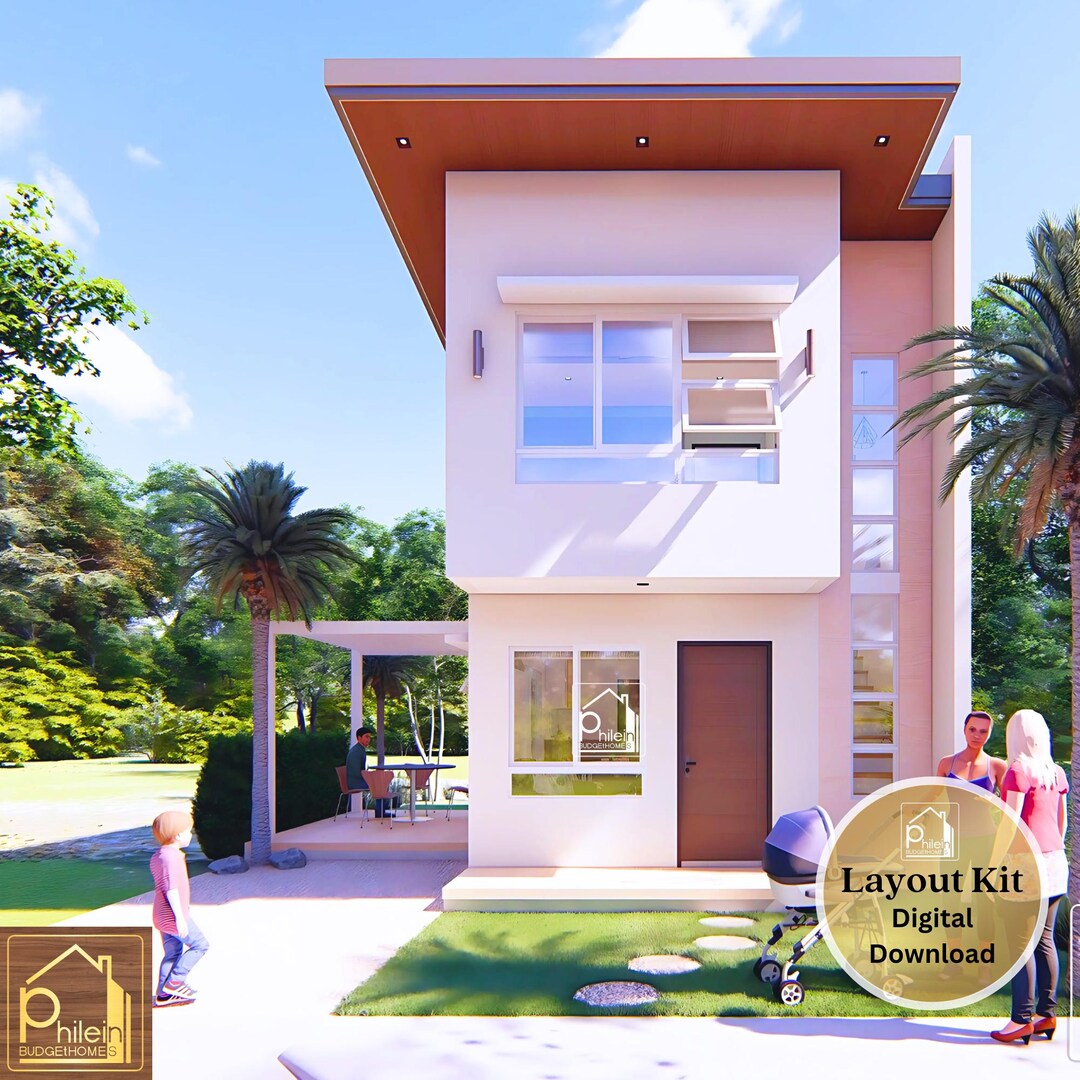 66 Sqm Family House Design 3 Bedroom 2 Toilet and Bath Basic Floor Plan 4 Elevations 2 Sections ...