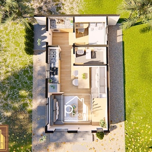 Elegant Urban House Design 60sqm With 3 Bedroom Basic Floor Plan 4 ...