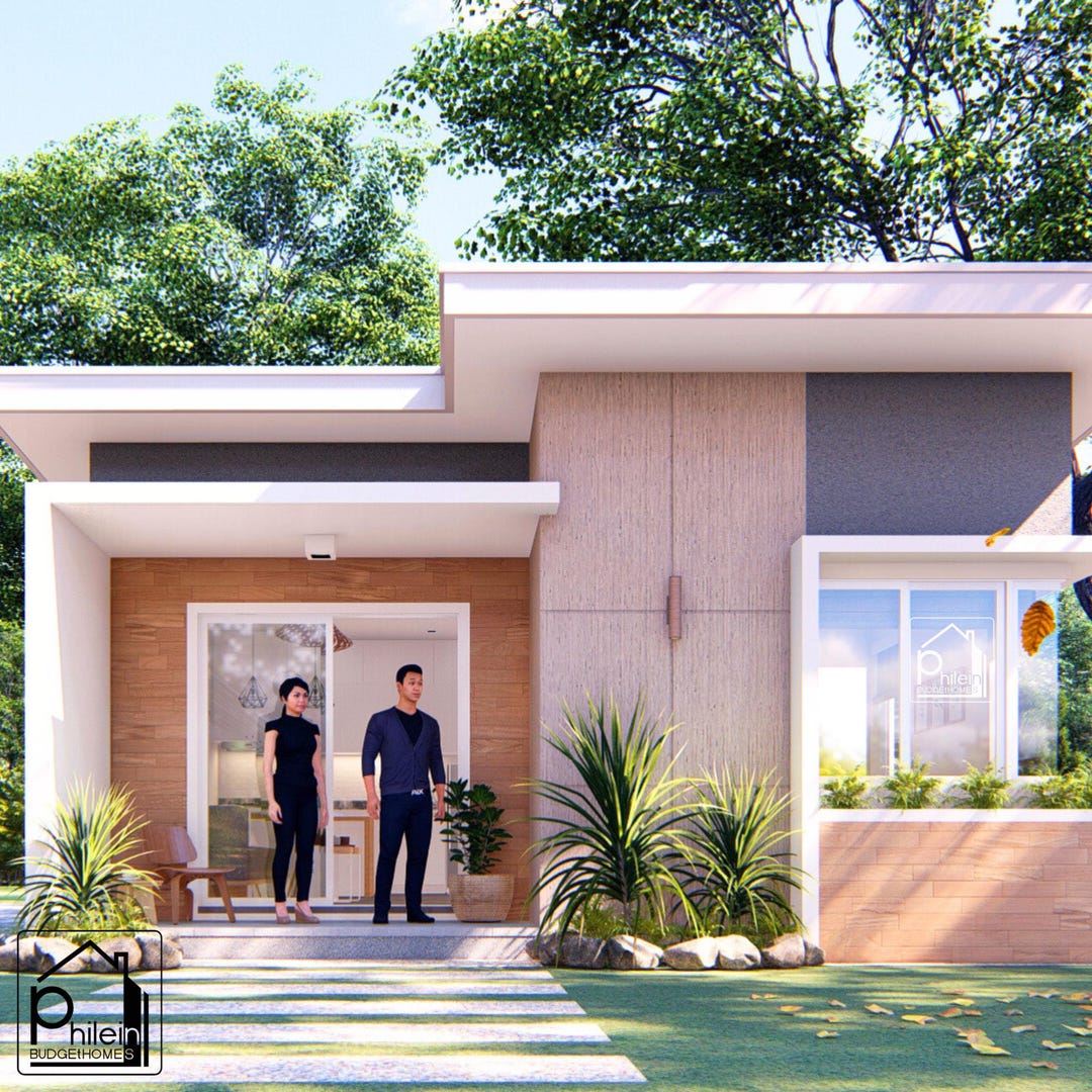 1-bedroom House Design 38 Square Meter With Small Porch | PDF Floor ...