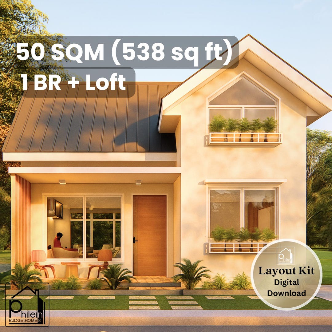 21' X 23' Florian Cozy House Plan - 538 Sq Ft 1 Bedroom & Loft With ...