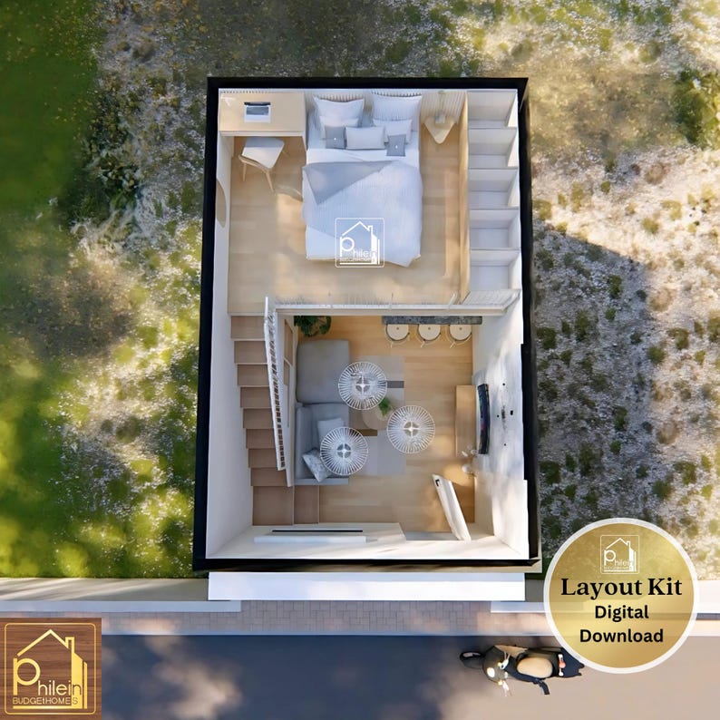 Tiny House Floor Plan: 35sqm Loft Design (digital Download) - Etsy ...