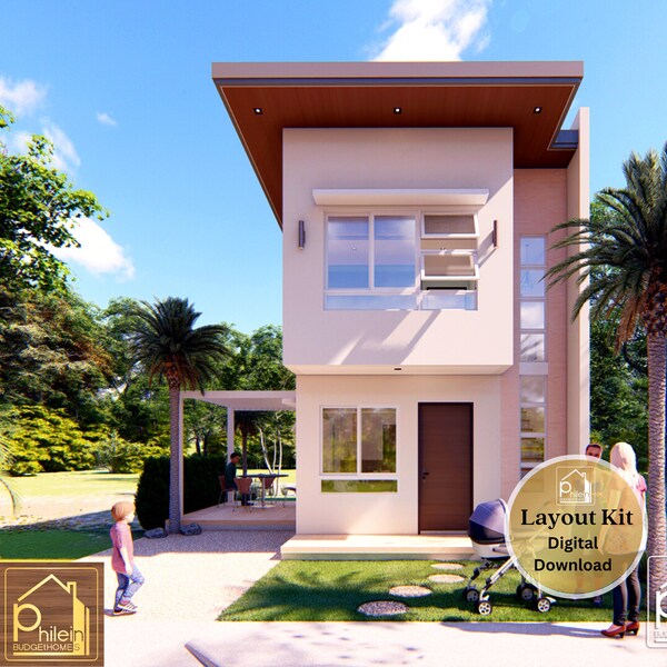 Spacious Small Family House Design with 1-bedroom, Loft Bedroom Basic Floor Plan 4 Elevations 2 ...