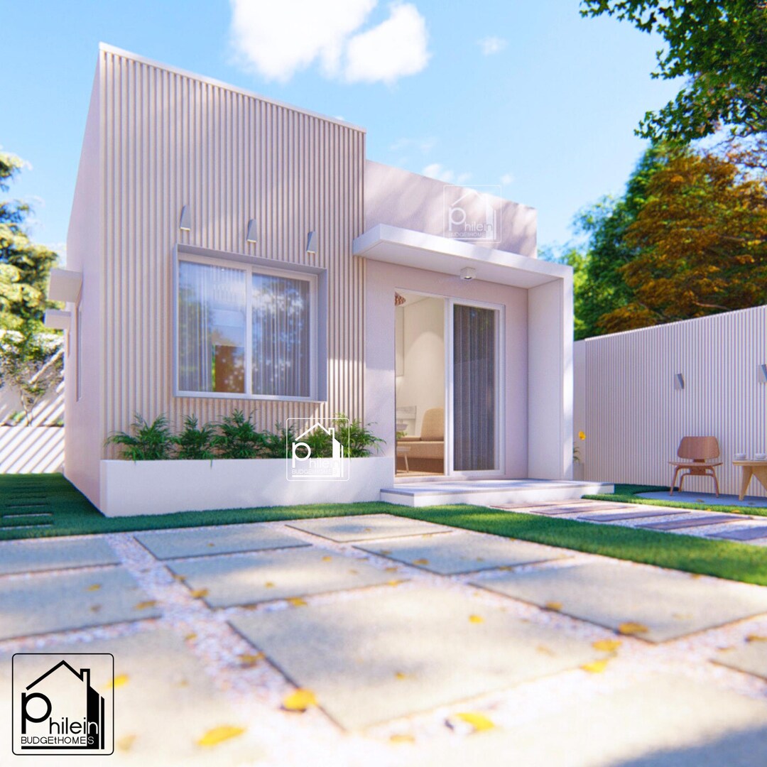 Beautiful Small House Plan With Porch and Outdoor Dining 27 Sqm - Floor ...
