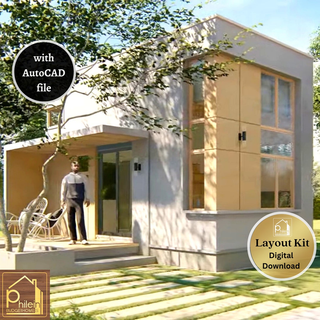 Tiny House Design with Loft Bedroom and Porch Layout Kit basic Floor ...