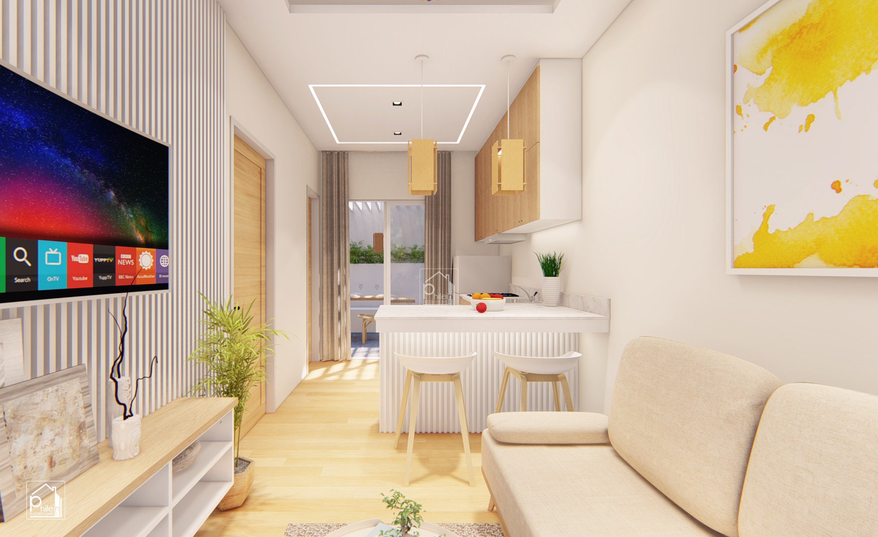Small Modern Minimalist House 27sqm, 1 Bedroom Small House, Floor Plans ...