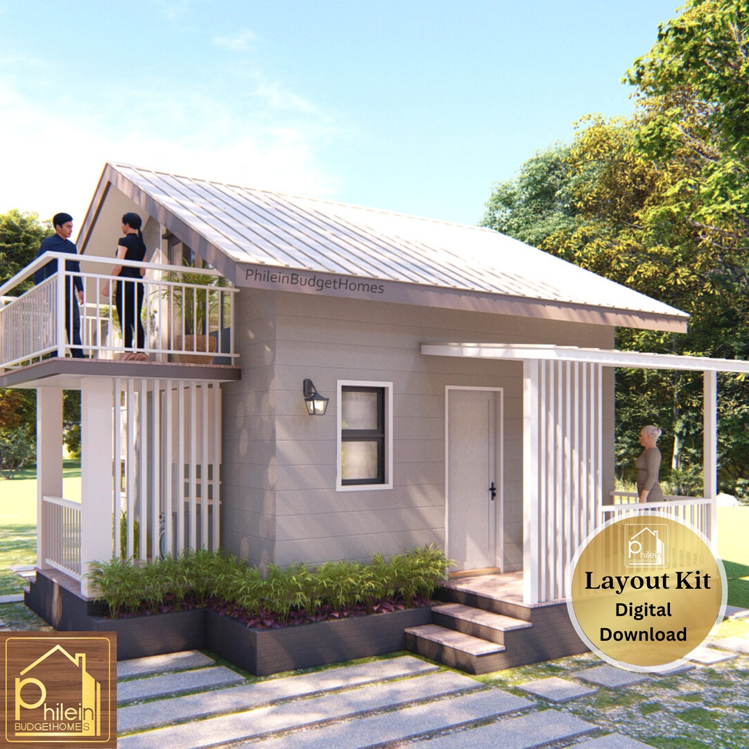 Small Family House Plan 41sqm. With 1 Bedroom and Attic Basic Floor ...