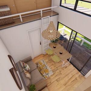 Cute Tiny House Plan 26 Sqm With Porch and Loft Basic Floor Plan 4 ...