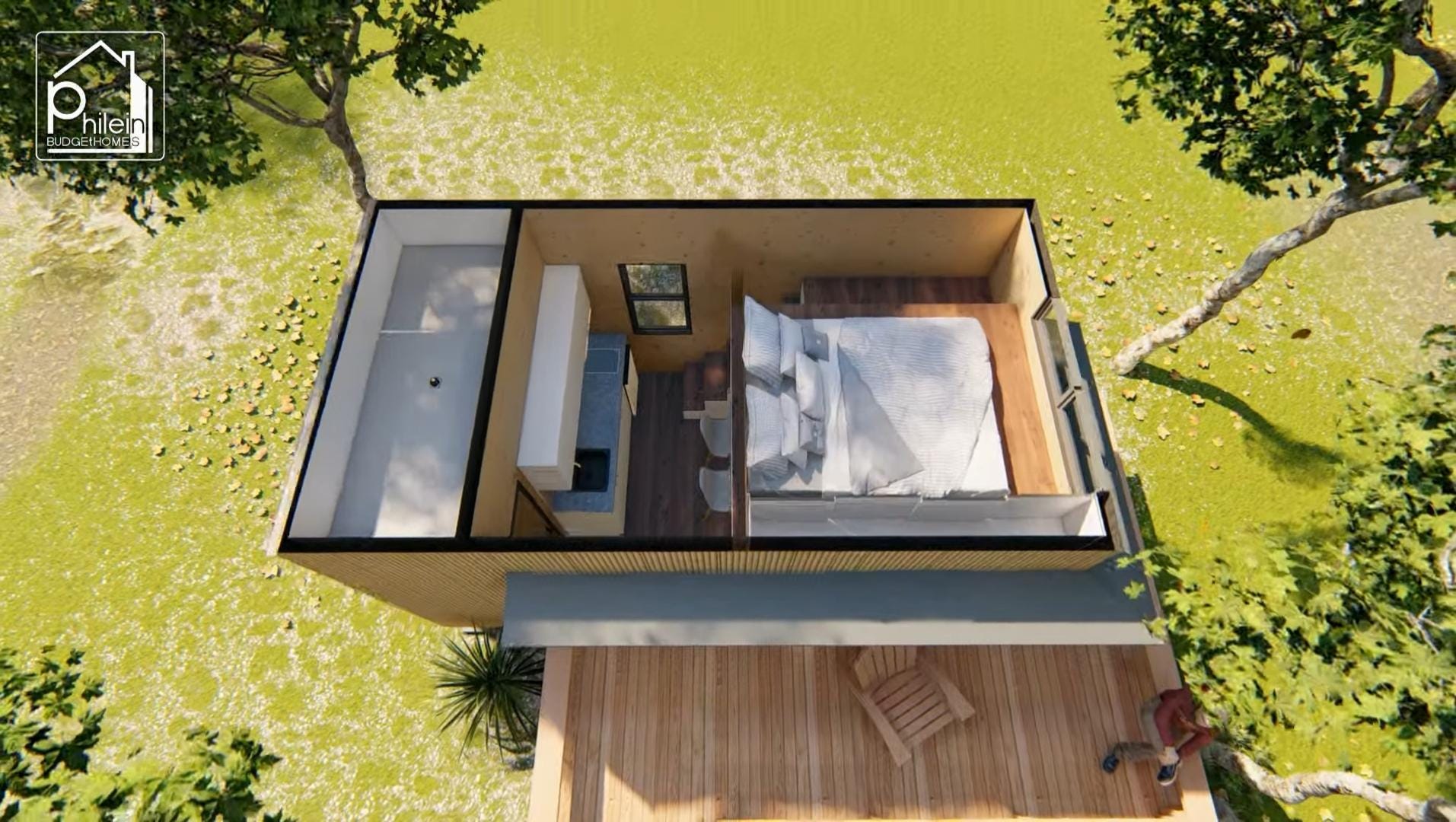 Tiny House Plan 24 Square Meter With Loft Bedroom | Modern Compact ...