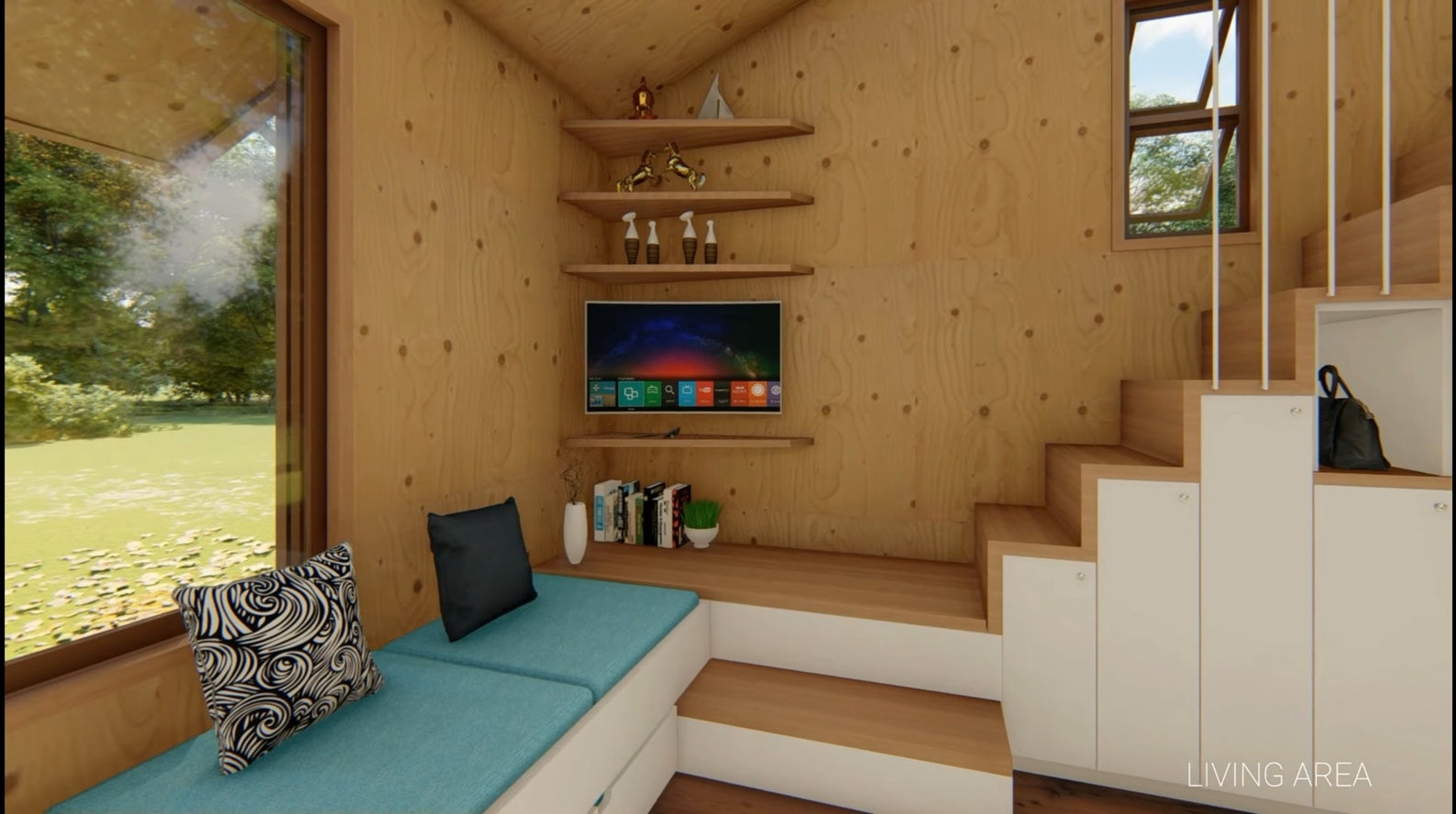 26 Sqm. Tiny House Plan with Loft Bedroom & Porch Basic - Etsy Australia