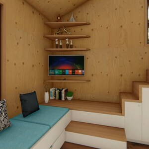 26 Sqm. Tiny House Plan with Loft Bedroom & Porch Basic - Etsy Australia