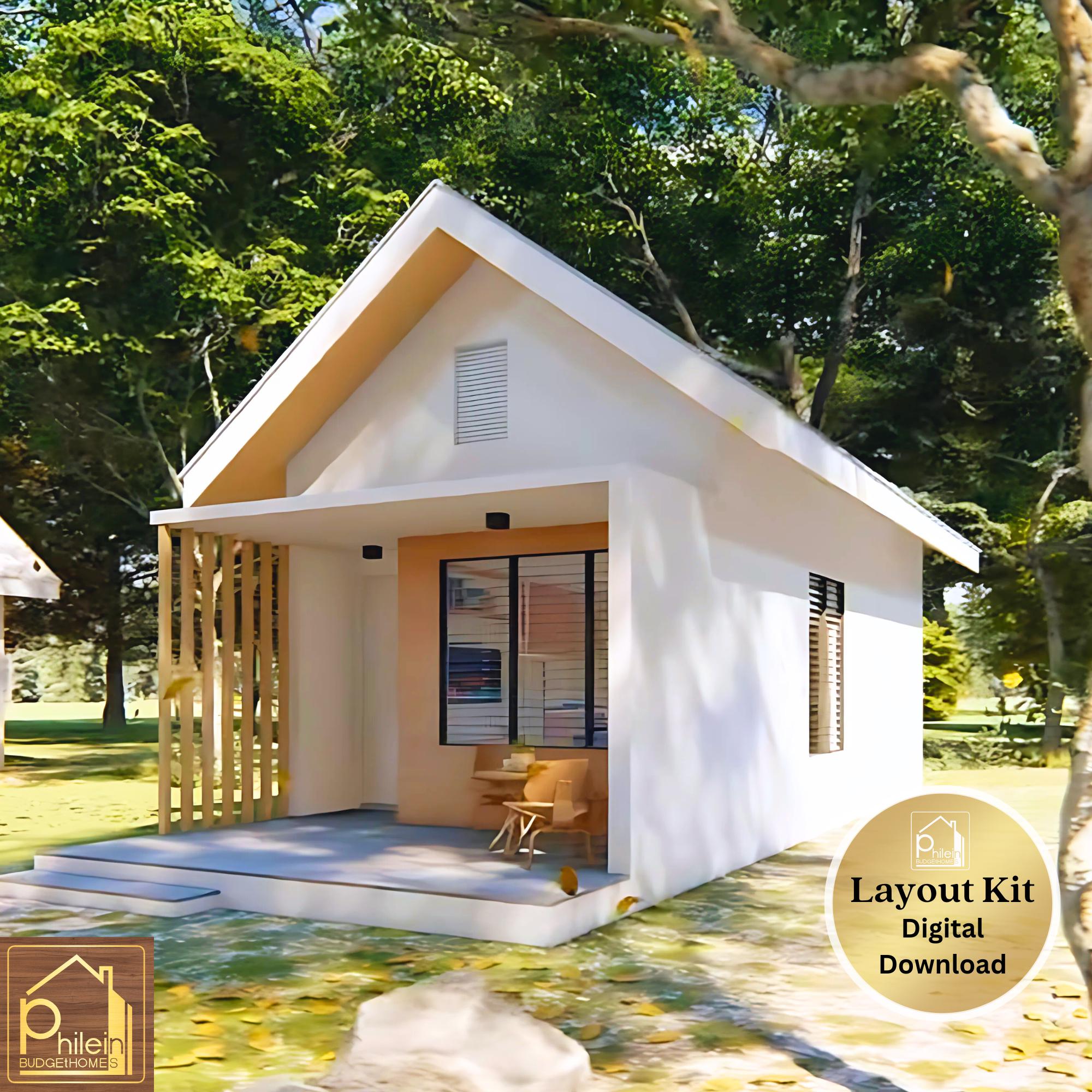 44 Sq Meter Modern 1-bedroom House Plan With Loft (PDF Floor Plan) - Etsy