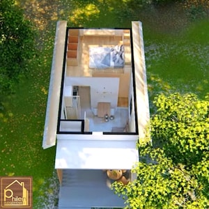 44 Sq Meter Modern 1-bedroom House Plan With Loft (PDF Floor Plan) - Etsy