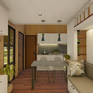 258 Sq. Ft. Tiny House Design 3 X 5.5m Layout Kit basic Floor Plan ...