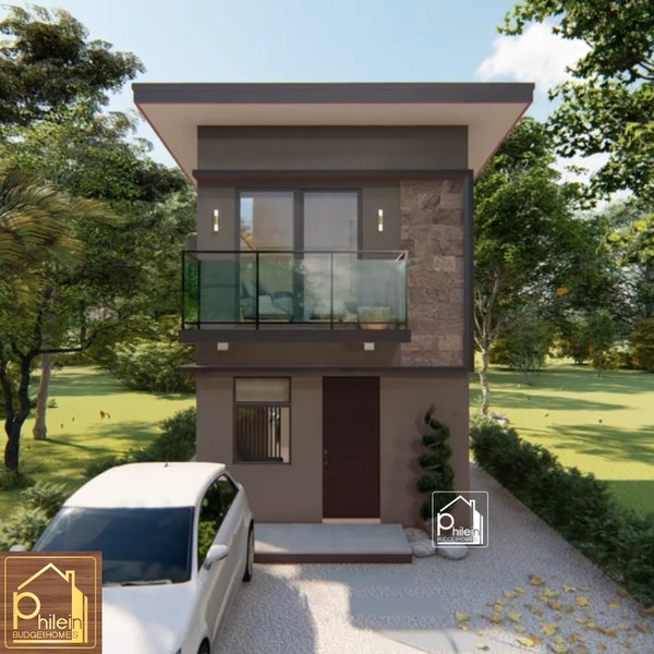 16x24 House 2-bedroom 2.5-bath 1,075 Sq Ft PDF Floor Plan Instant ...