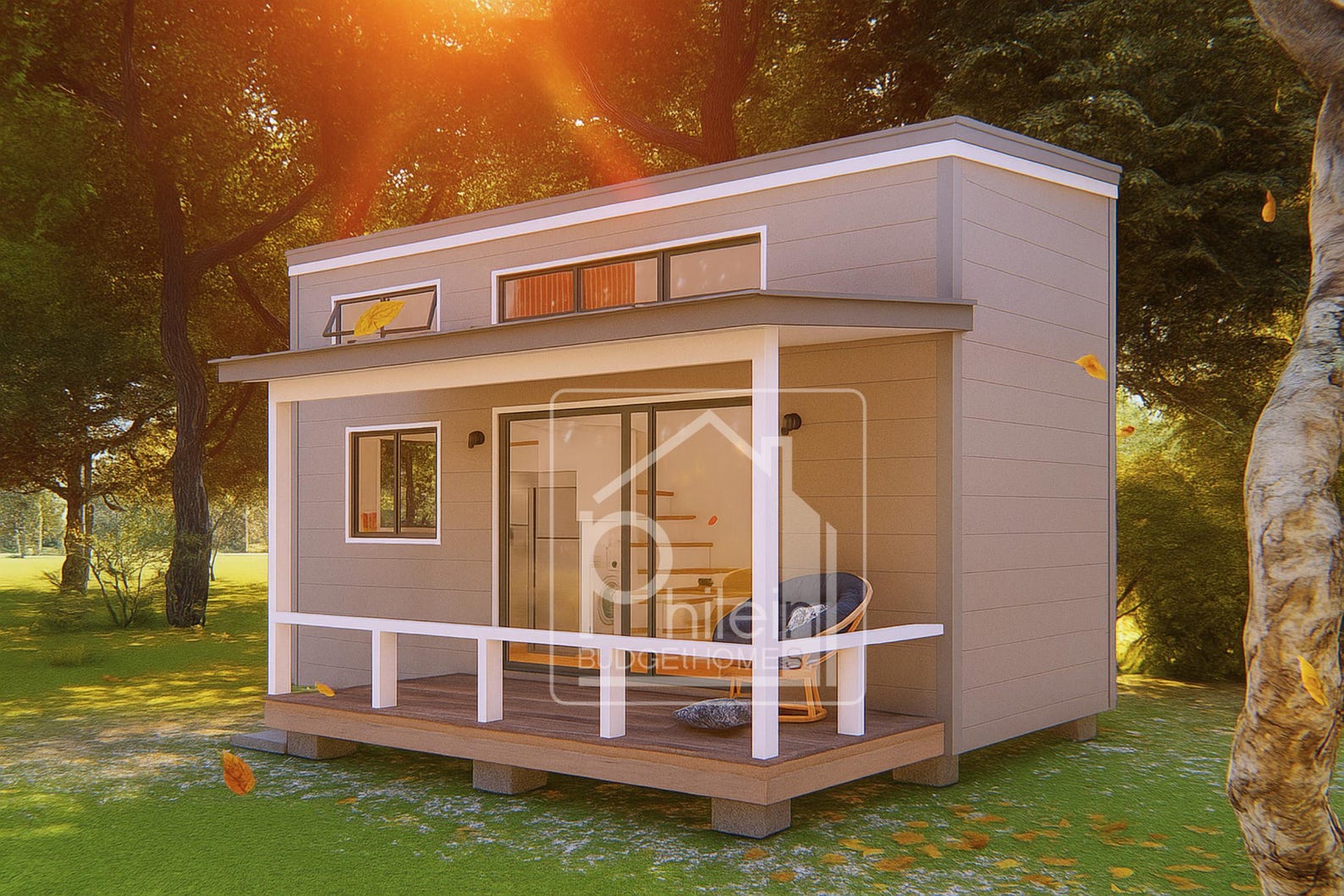 Tiny House Plan With Loft: 26 Sq Meters, Floor Plan Elevations ...