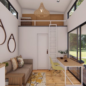 Cute Tiny House Plan 26 Sqm With Porch and Loft Basic Floor Plan 4 ...