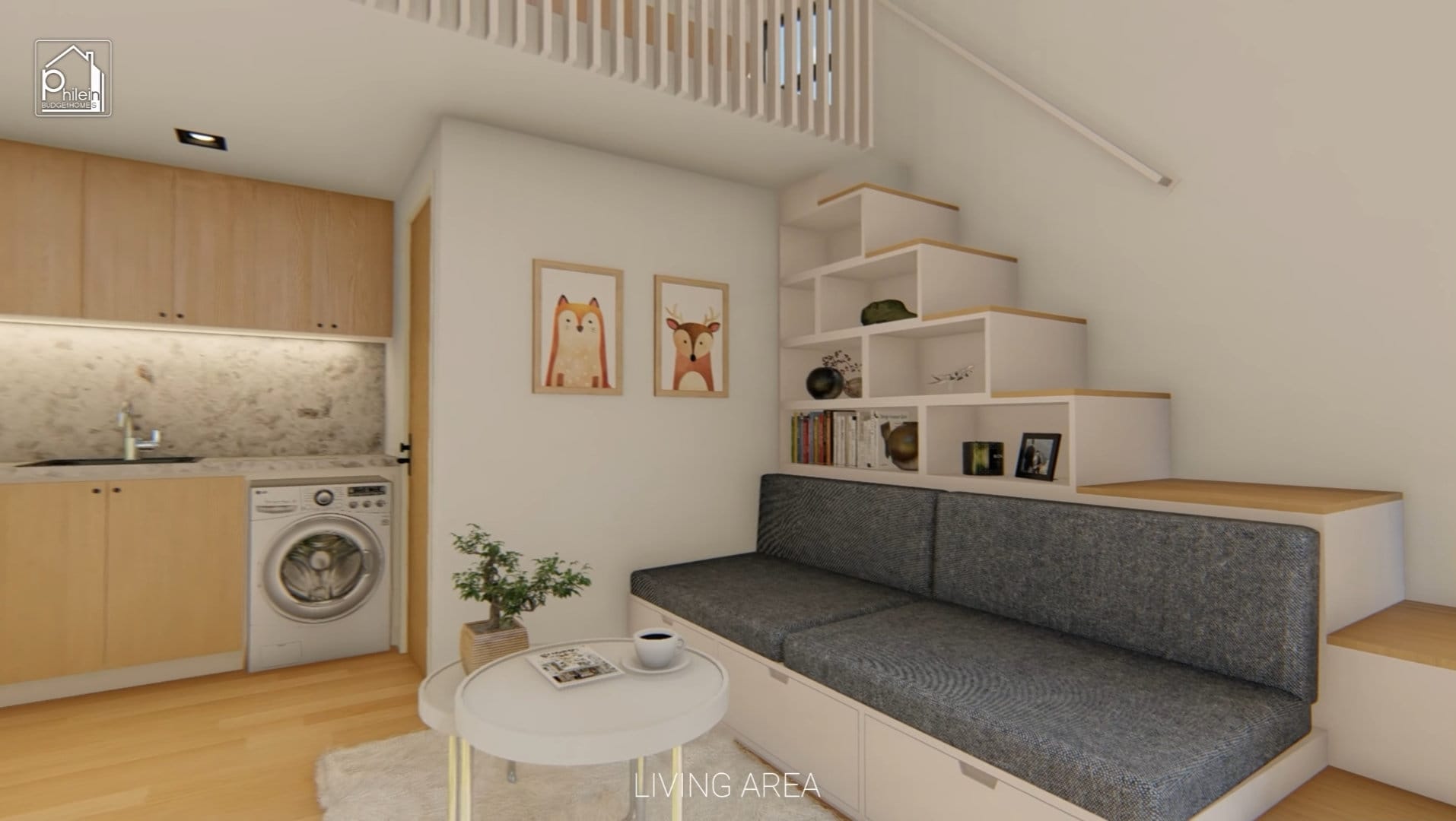 Cute Tiny House With Loft 30sqm. Loft Design Basic Floor - Etsy Australia