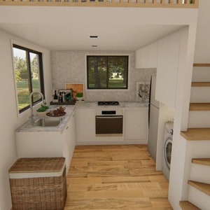26 Sqm Tiny House Plan with Porch and Loft Basic Floor Plan, With ...