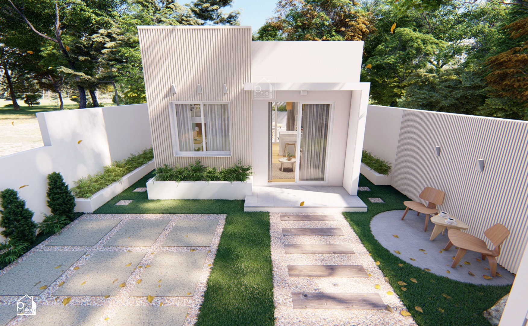 Small Modern Minimalist House 27sqm, 1 Bedroom Small House, Floor Plans ...