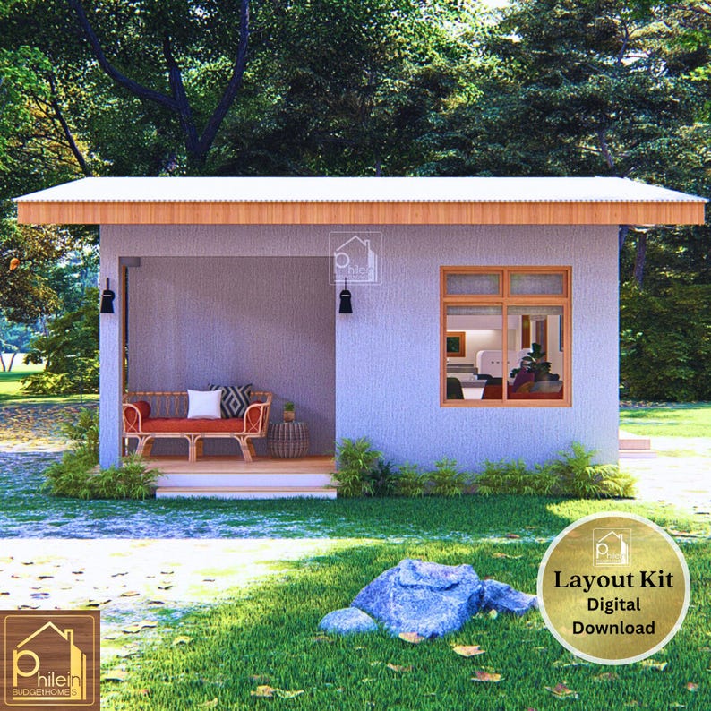 334 Square Feet Small and Simple House Plan With Porch | Basic Floor ...